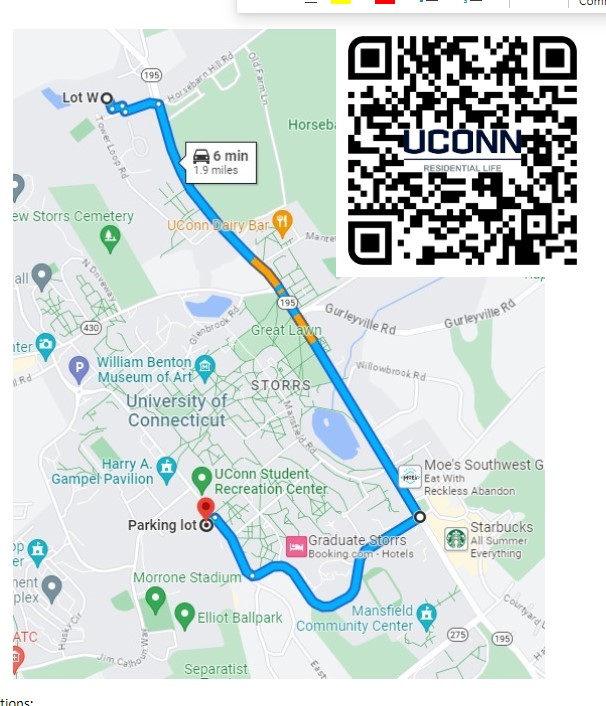 W-Lot Directions | Campus Housing